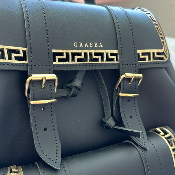 Grafea | Bags | Grafea Hari Ii Greek Black Backpack | Poshmark